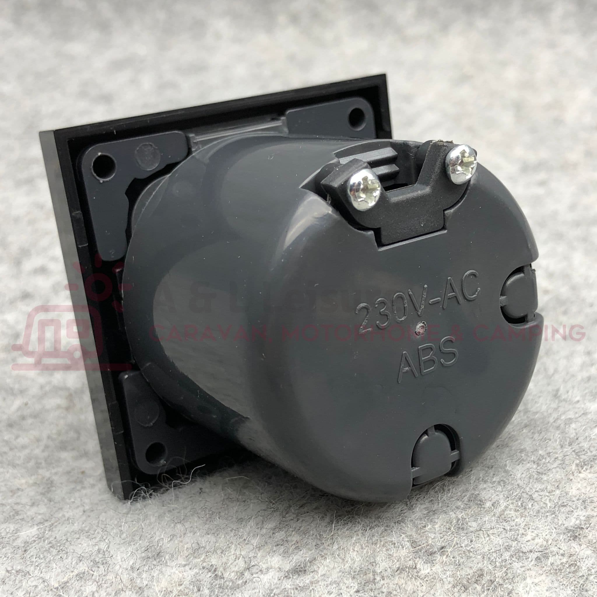 CBE C-Line 13a - 240v 1-Way Socket Faceplate & Back Box Gloss Black ...